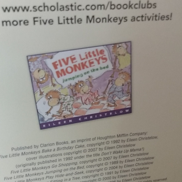 Scholastic | Toys | 5 Little Monkeys Booksgamehand Puppet | Poshmark